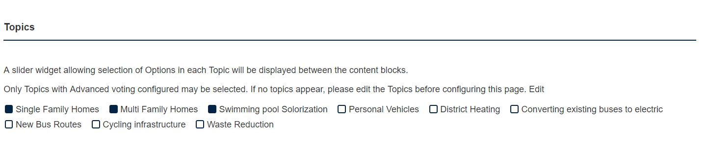 Types of Pages : Topic Slider Voting – Ethelo
